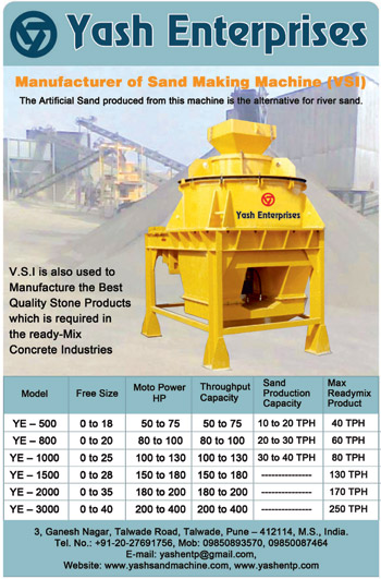 VSI Sand Making Machines, Sand Making Unit, Manufacturer, Pune, India